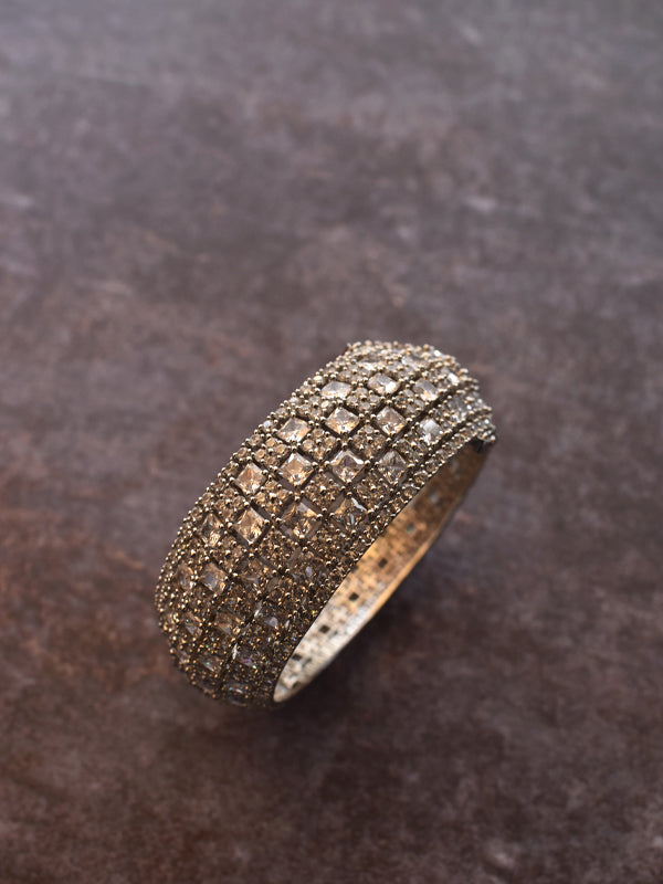 Ad Bracelet | White Stone Bracelet – Peach Tassels